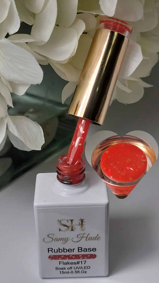 Rubber base flakes 15 colors – Samyhadenails